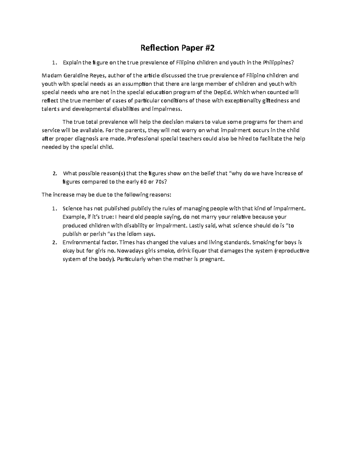 Foundation in Learning 1 - Reflection Paper Explain the figure on the ...