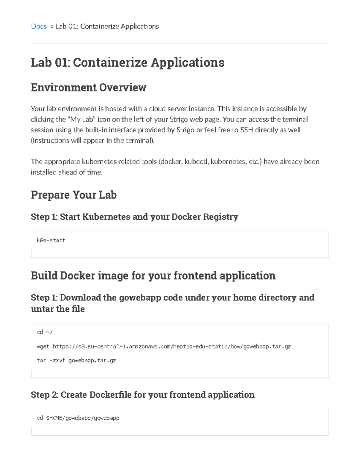 Containerizeapplications - Practice material - Docs » Lab 01 ...