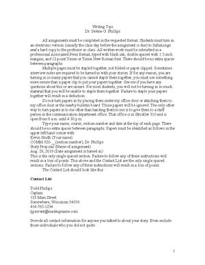 Obituary Rubric - Phillips - Draft Obituary Rubric Comm 320 Dr. Selene ...