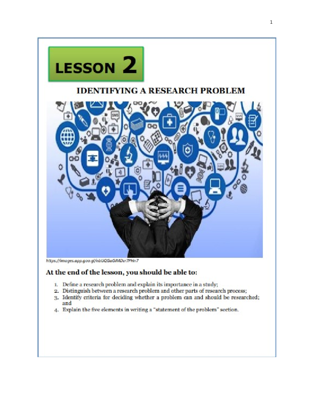 Lesson 2- Identifying THE Research Problem - Human Resource Management ...