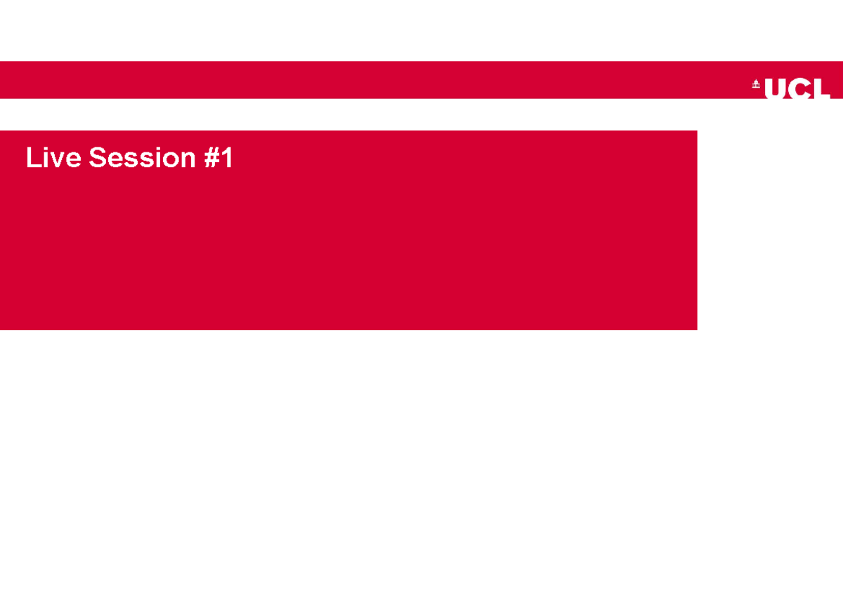 Live sesh - Notes - Live Session # Outline of Session 1. Welcome and ...