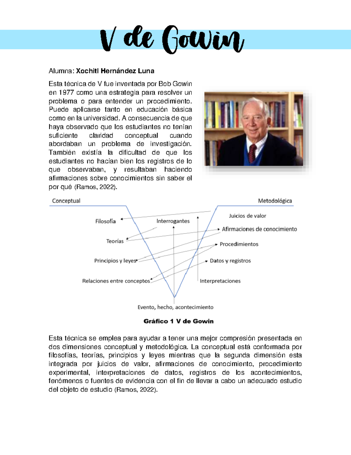 V de Gowin - Es una investigación con el propósito de entender mejor ...