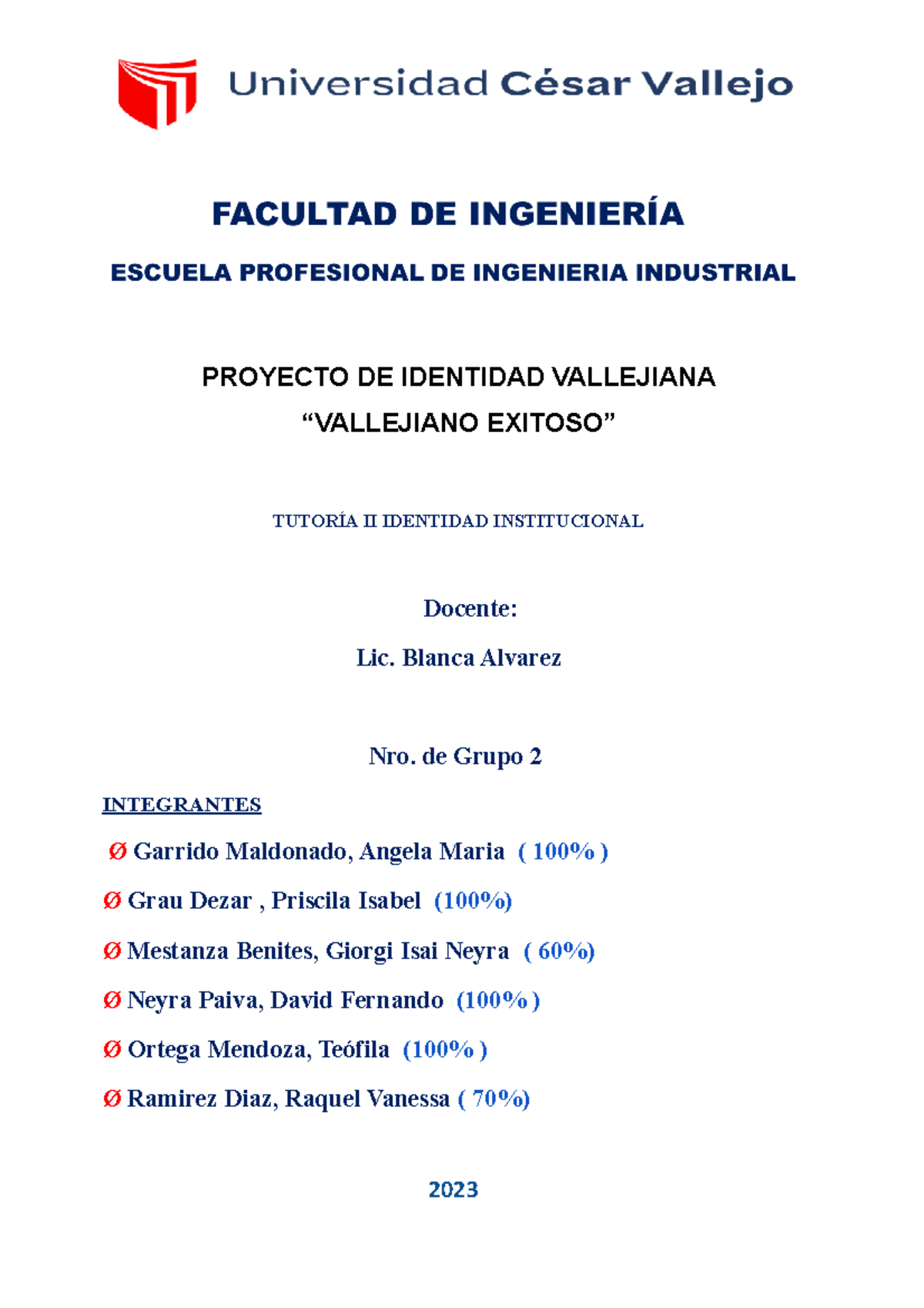 Proyecto DE Identidad Vallejiana ( Esquema Completo) - PROYECTO DE ...