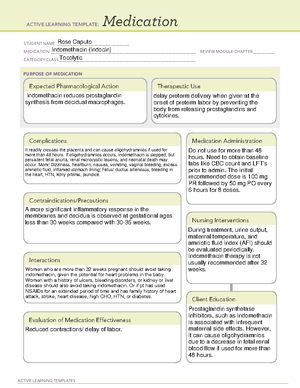Med card #4 prostaglandin E2 (cervidil) - NURS 307 - EMU - Studocu