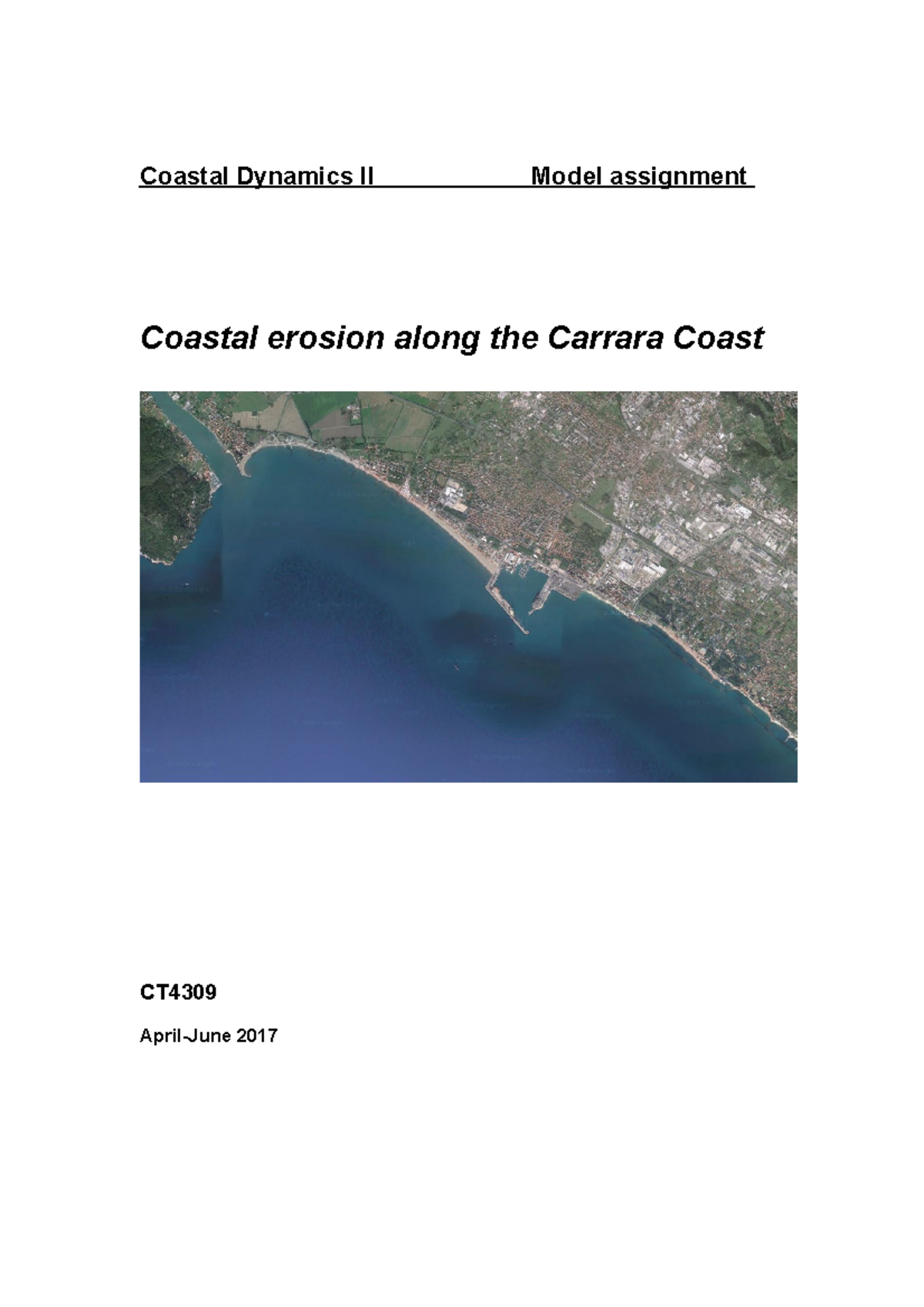 Week1 - Model Assignment - Coastal Dynamics II Model assignment Coastal ...