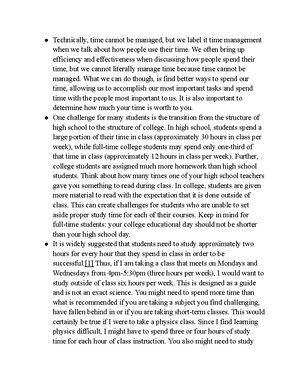 Aca units 2 + 3 - Technically, time cannot be managed, but we label it ...