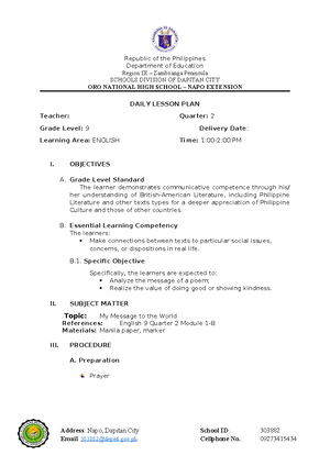 G9 Past Conditionals - Lesson Plan in Junior High School English ...