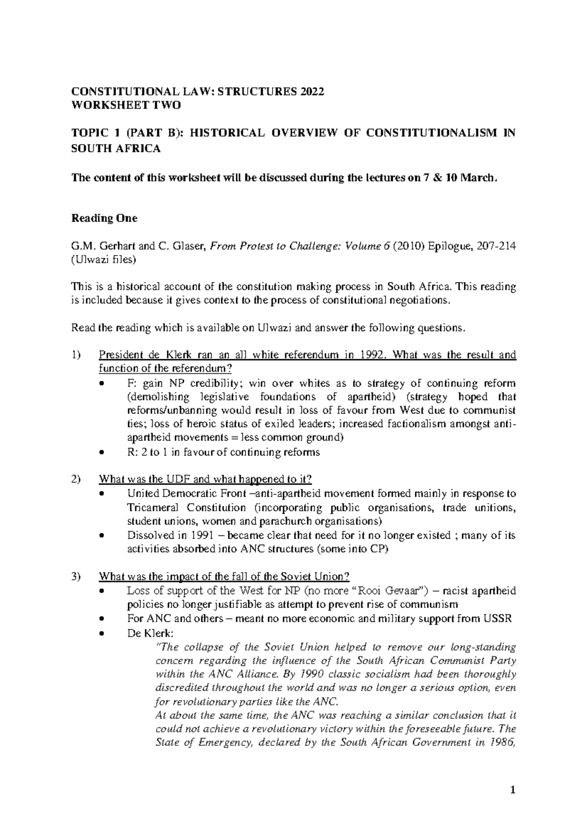 Worksheet 2 - Topic 1, Part B History (2023) ( Feedback ...