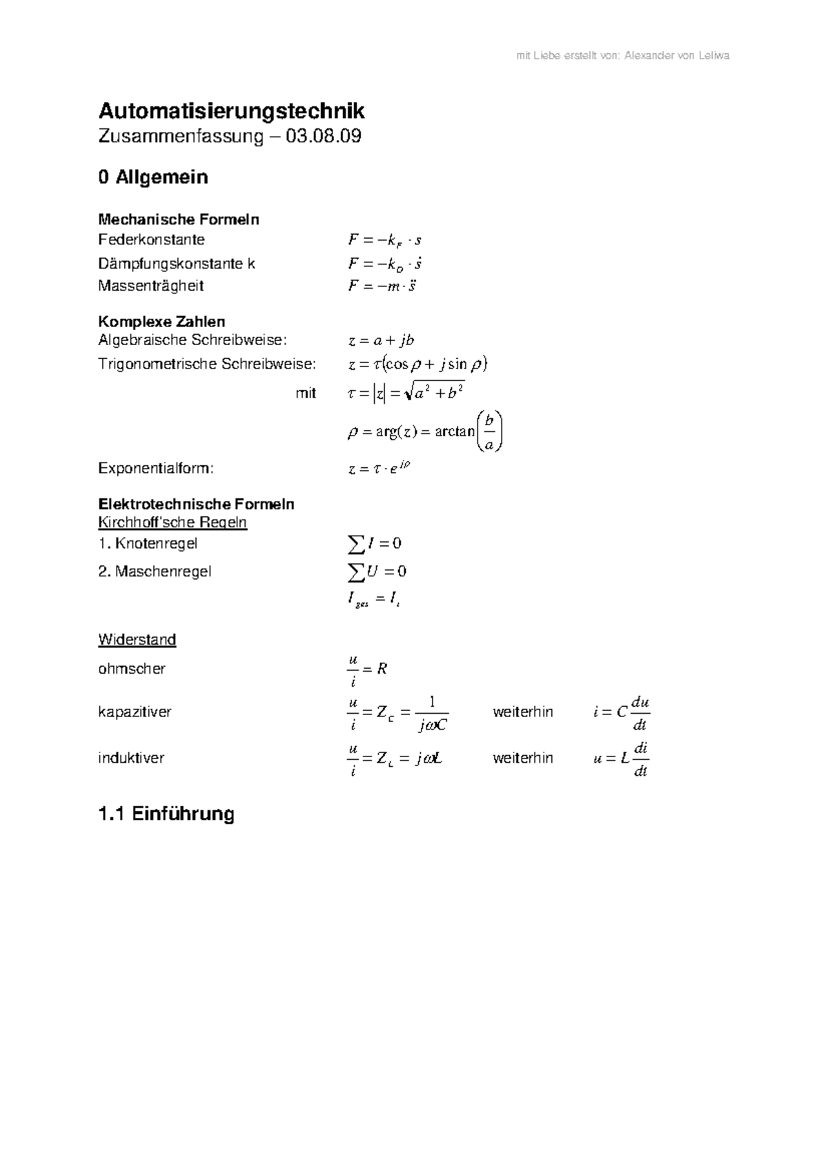 2018 0705 Automatisierungstechnik Zusammenfassung ...