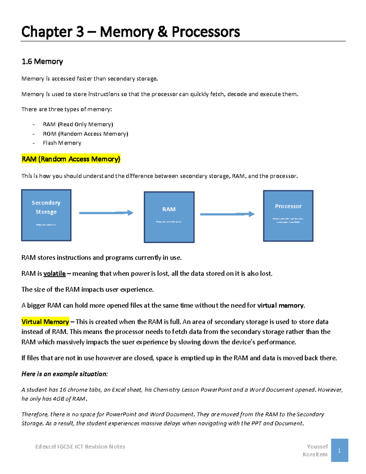 ICT - Chapter 3 - Revision Notes - Edexcel IGCSE ICT Revision Notes ...
