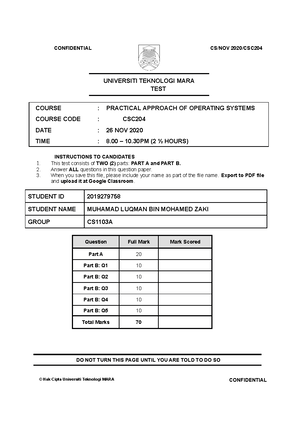 Surat Jemputan KP - Diploma in Computer Science - UiTM - Studocu