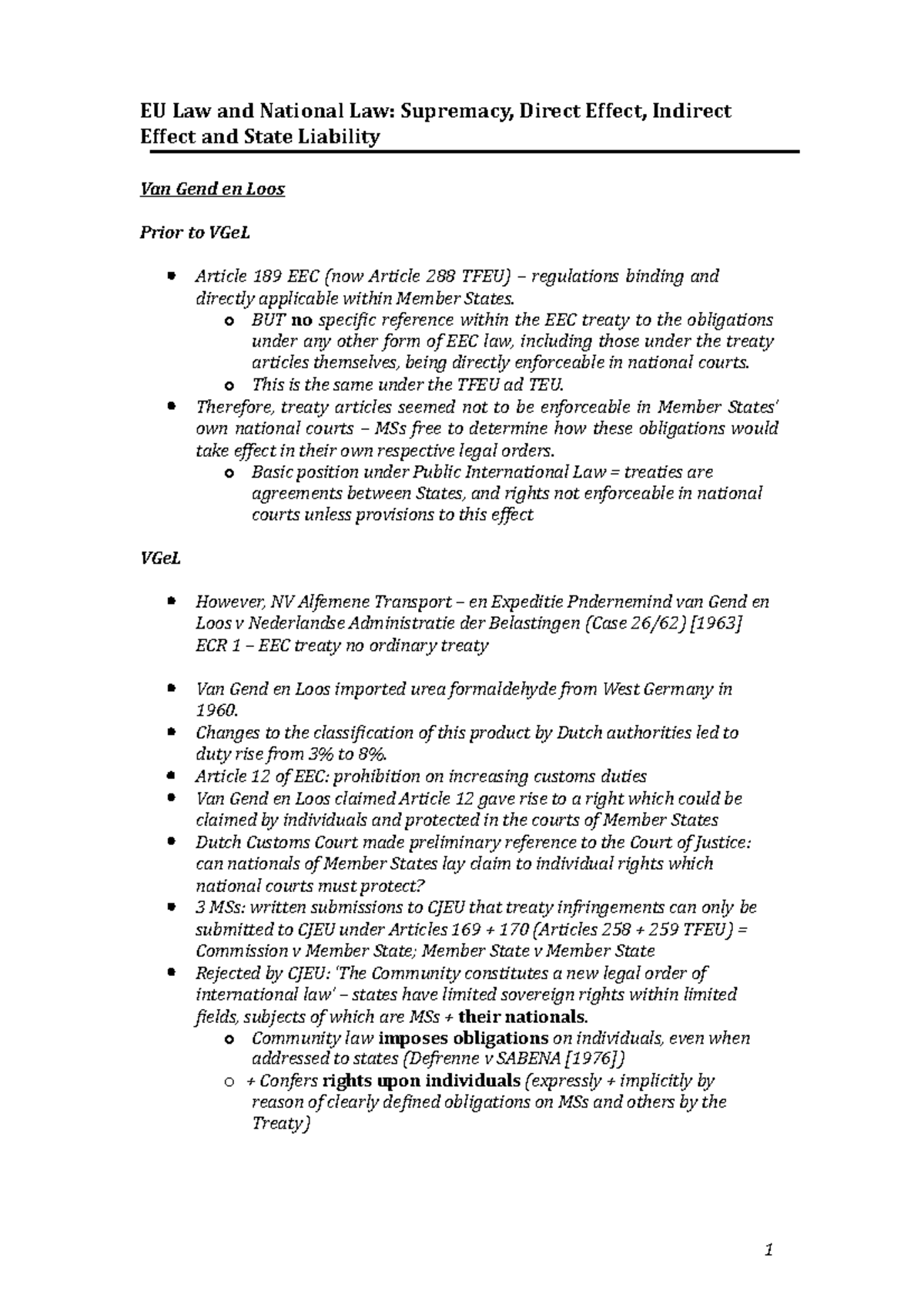 02 EU Law and National Law - 1 EU Law and National Law: Supremacy ...