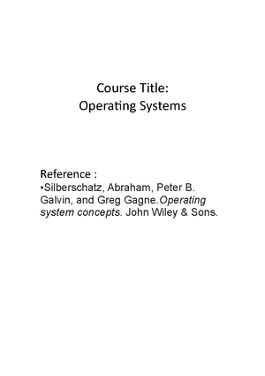 Operating System Ch 5 - Race Condition occurs when two threads access a ...