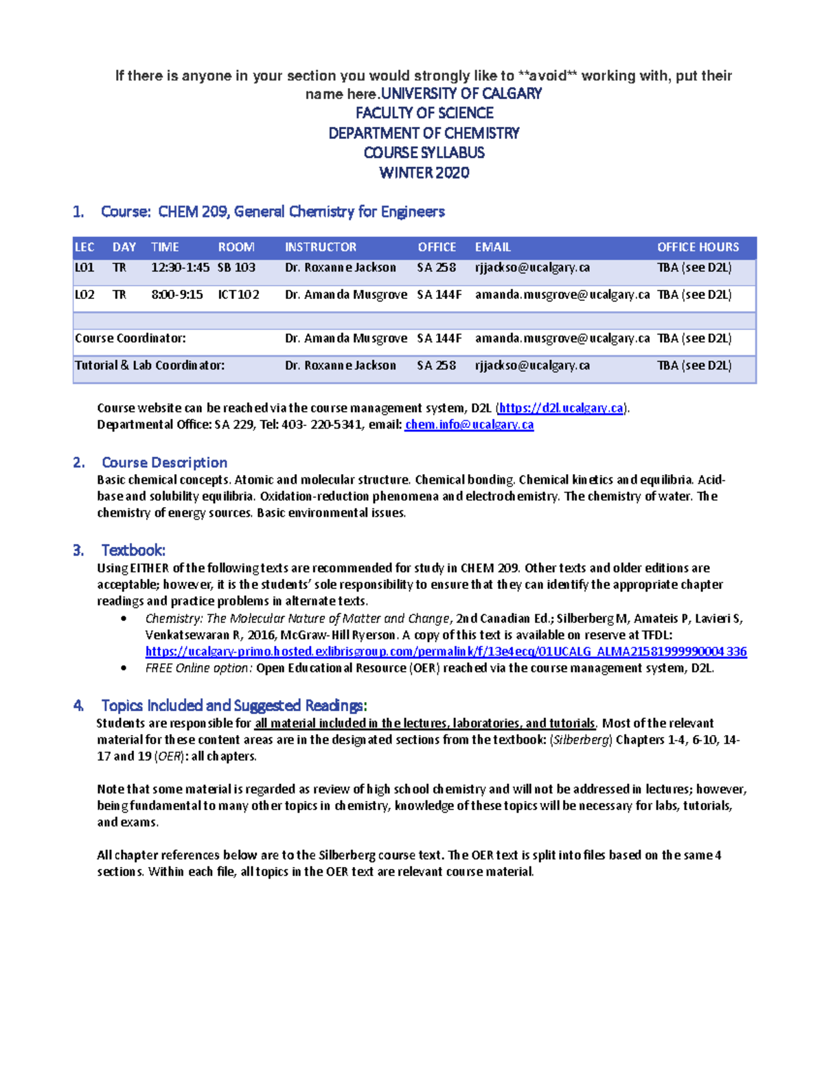 Syllabus Chem 209 Warning Tt Undefined Function 32 Warning Tt Undefined Function 32 If