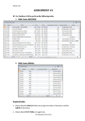 MS Access – Exercises 2nd 2015-2016 - UOB MS Access – Exercises ITIS ...