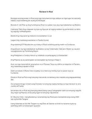 Kabanata V - Life and Works of Rizal - KABANATA V ANG PAGHARAP SA ...