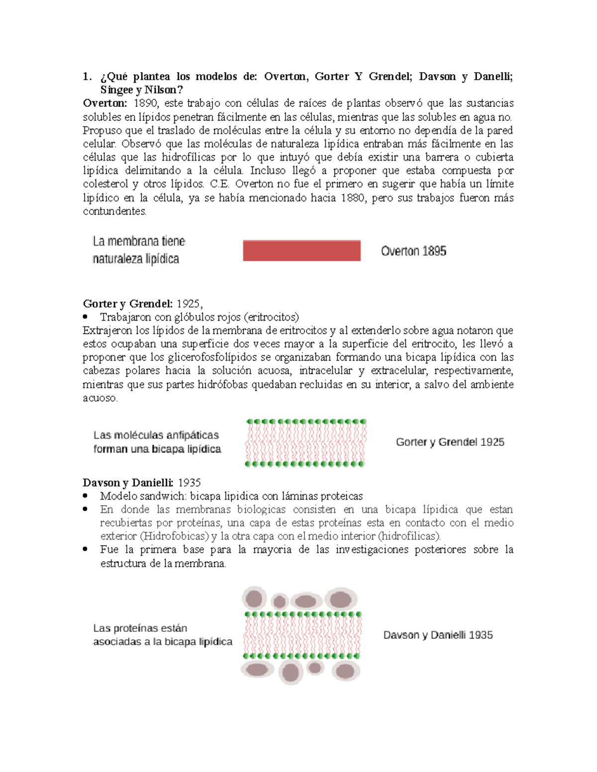 Guia de membrana - ¿Qué plantea los modelos de: Overton, Gorter Y ...