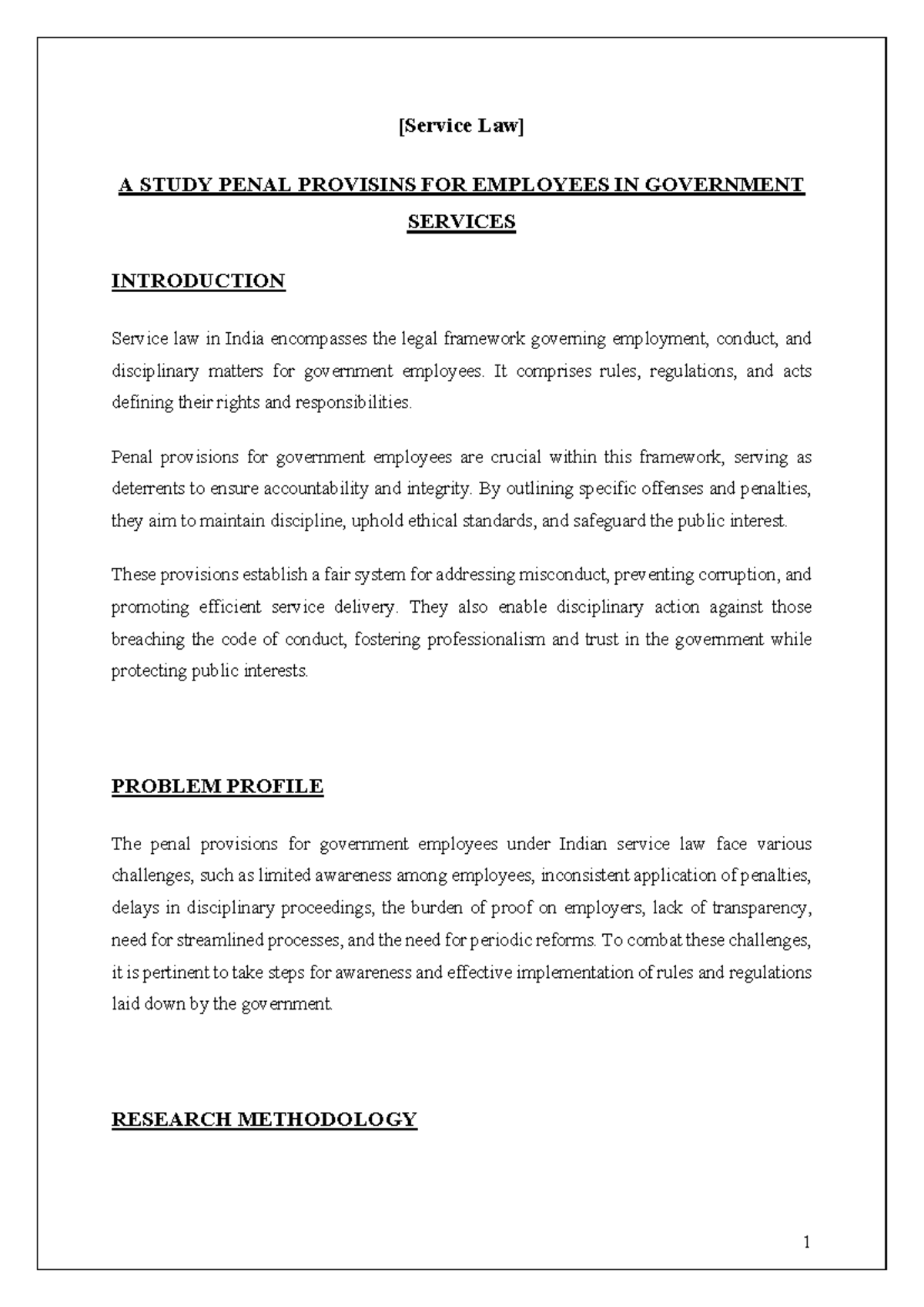 Service law - A brief on majr and minor penalties laid down under CCS ...