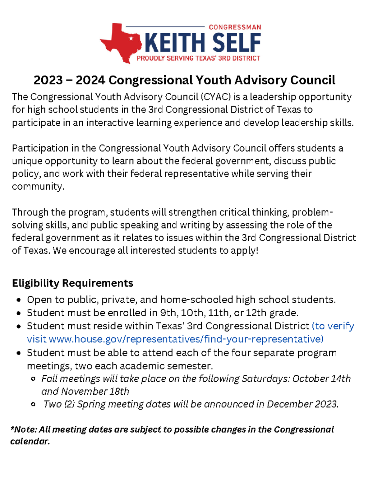 CYAC 2023-2024 Application - The Congressional Youth Advisory Council ...