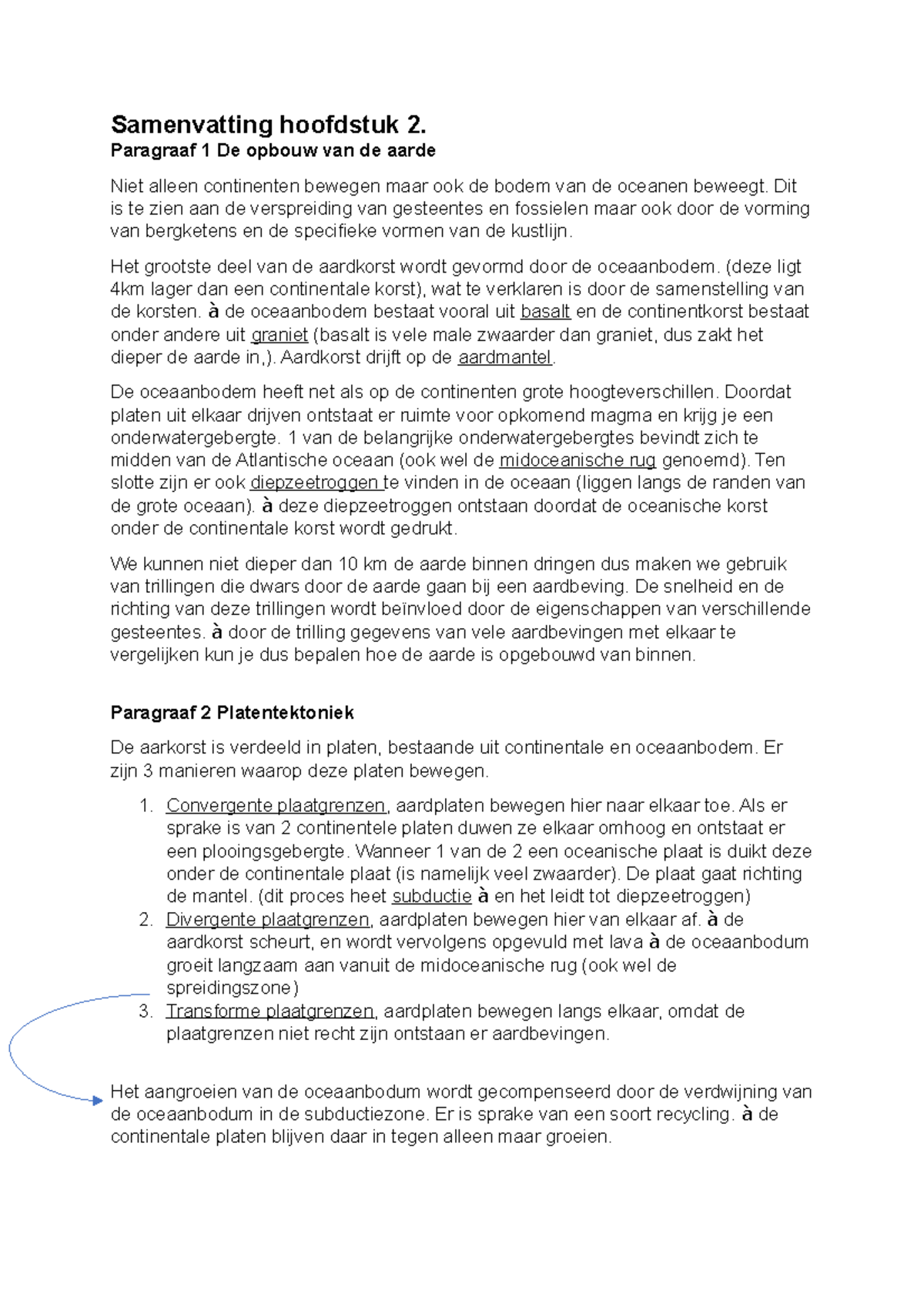Samenvatting h2 p1-10 - Samenvatting hoofdstuk 2. Paragraaf 1 De opbouw ...