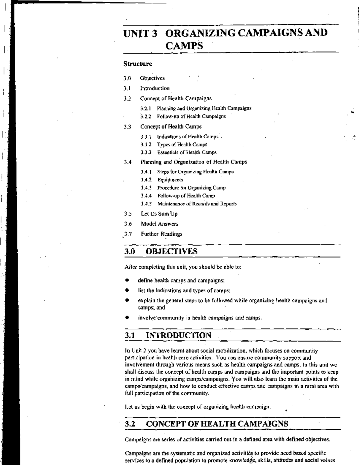 Organizing campus and campaigns - Bsc.nursing - Studocu