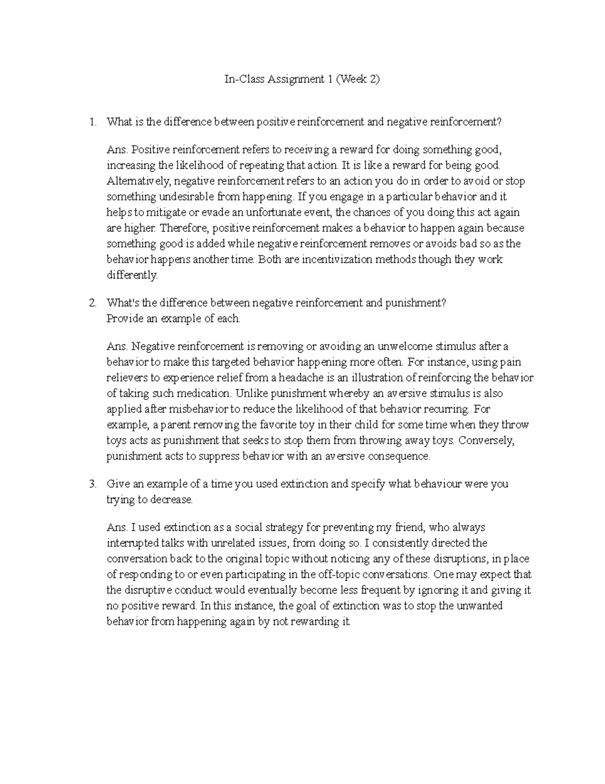 In-Class Assignment 1 (Week 2) - In-Class Assignment 1 (Week 2) What is ...