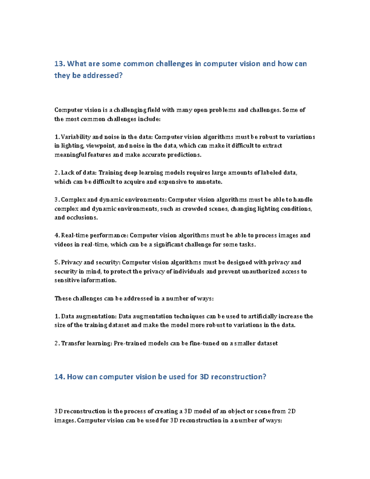 Computer vision 5 - 13. What are some common challenges in computer ...
