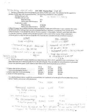 Practice problems for the final - Set 2 solution - ACC 3200 - Studocu
