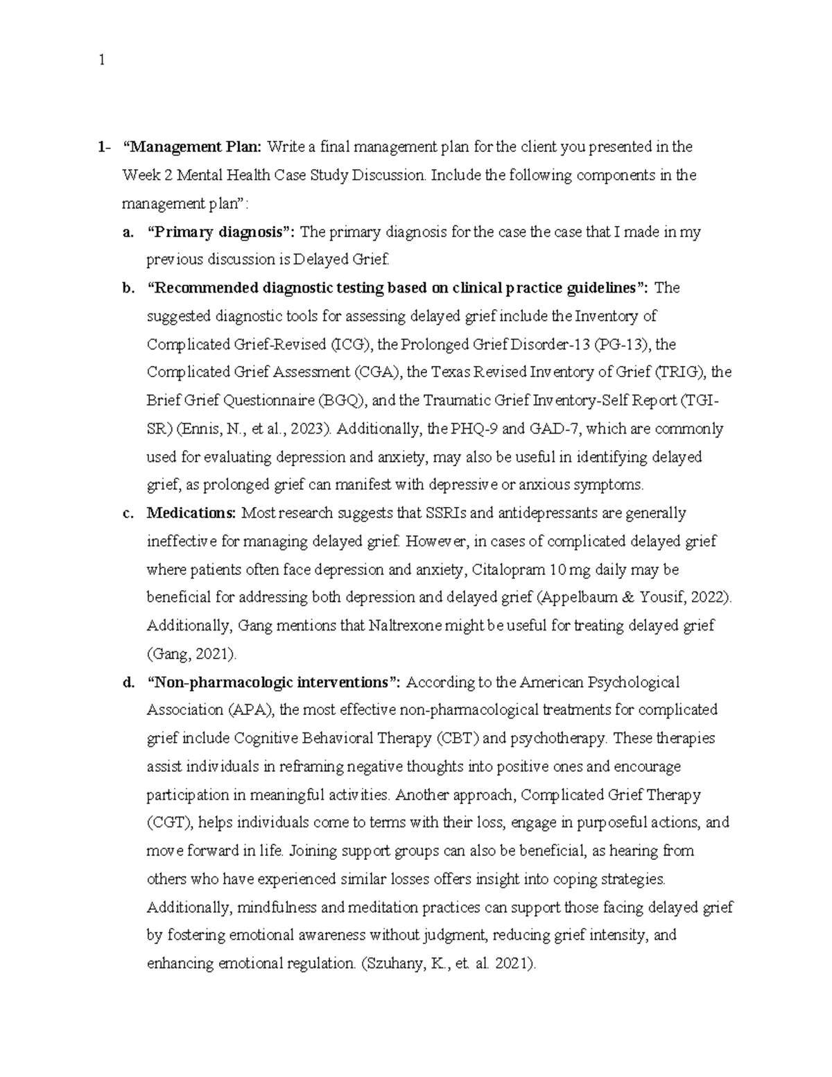 Week-2 Management Plan and Analysis - 1- “Management Plan: Write a ...