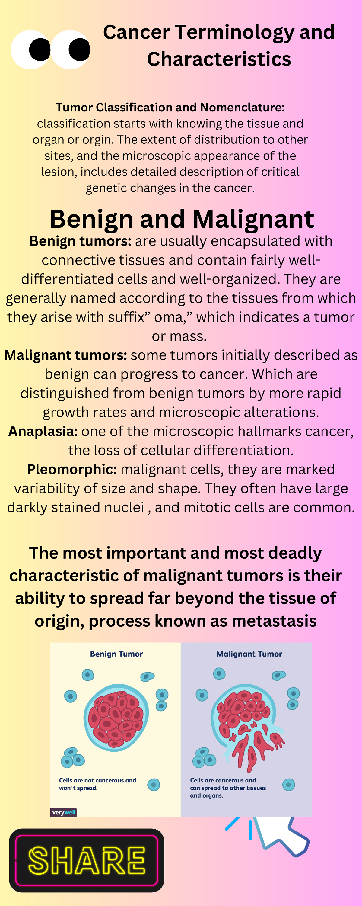 Cancer Terminology and Characteristics - Benign tumors: are usually ...