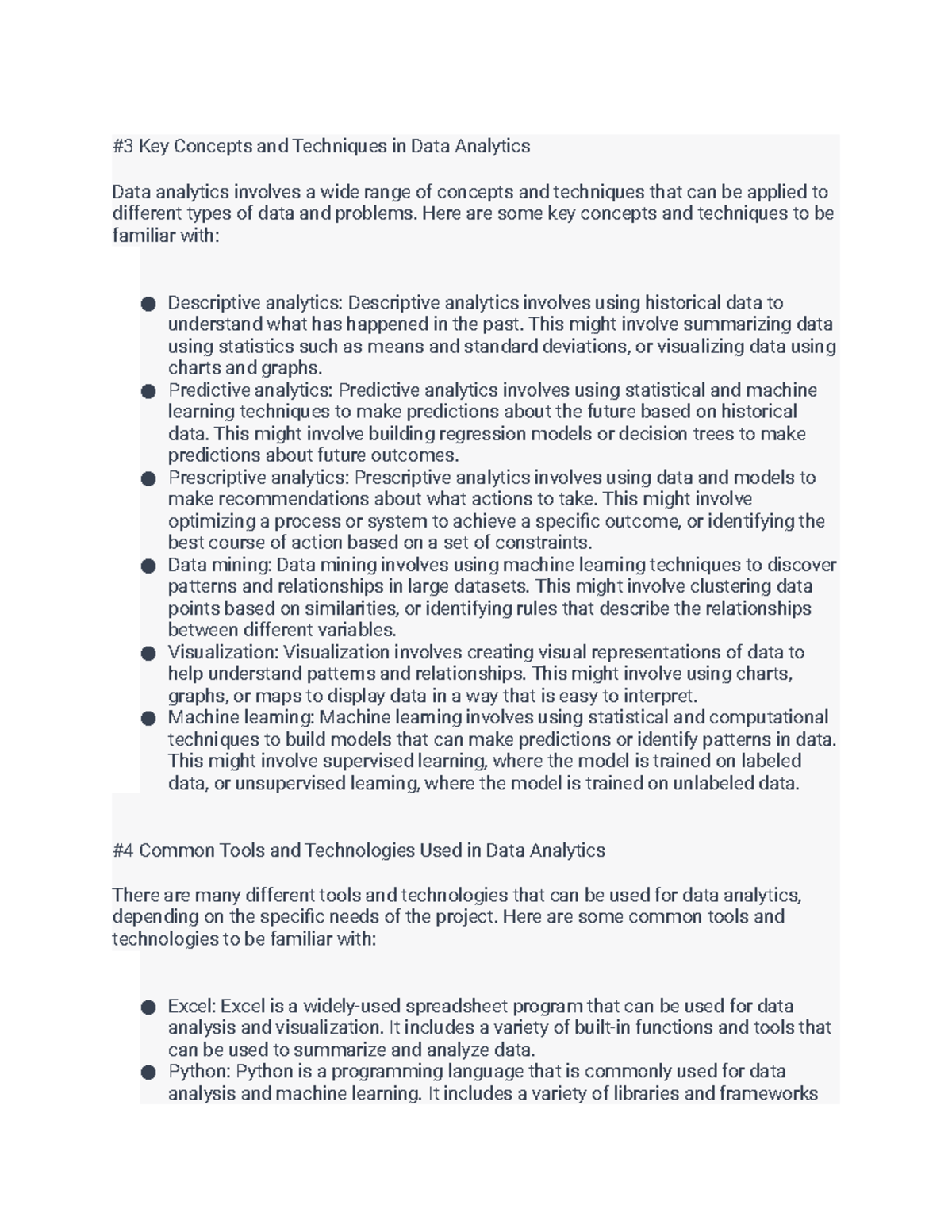 Introduction to Data Analytics for Engineers 3-4 - #3 Key Concepts and ...