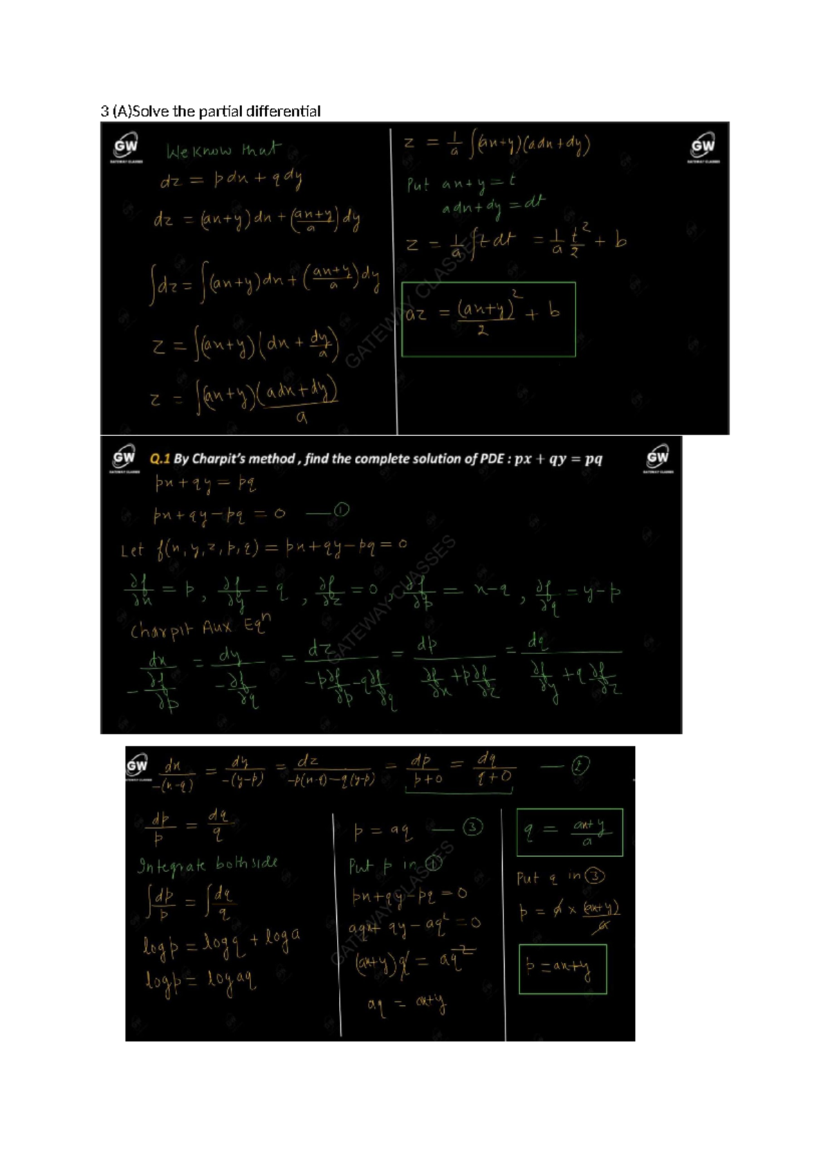 Section c - Computer Science and engineering - 3 (A)Solve the partial ...