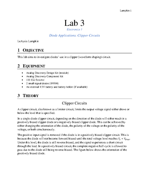 Online Lab3 clipper ce - lab - LAMAR UNIVERSITY ELECTRONICS LABORATORY ...