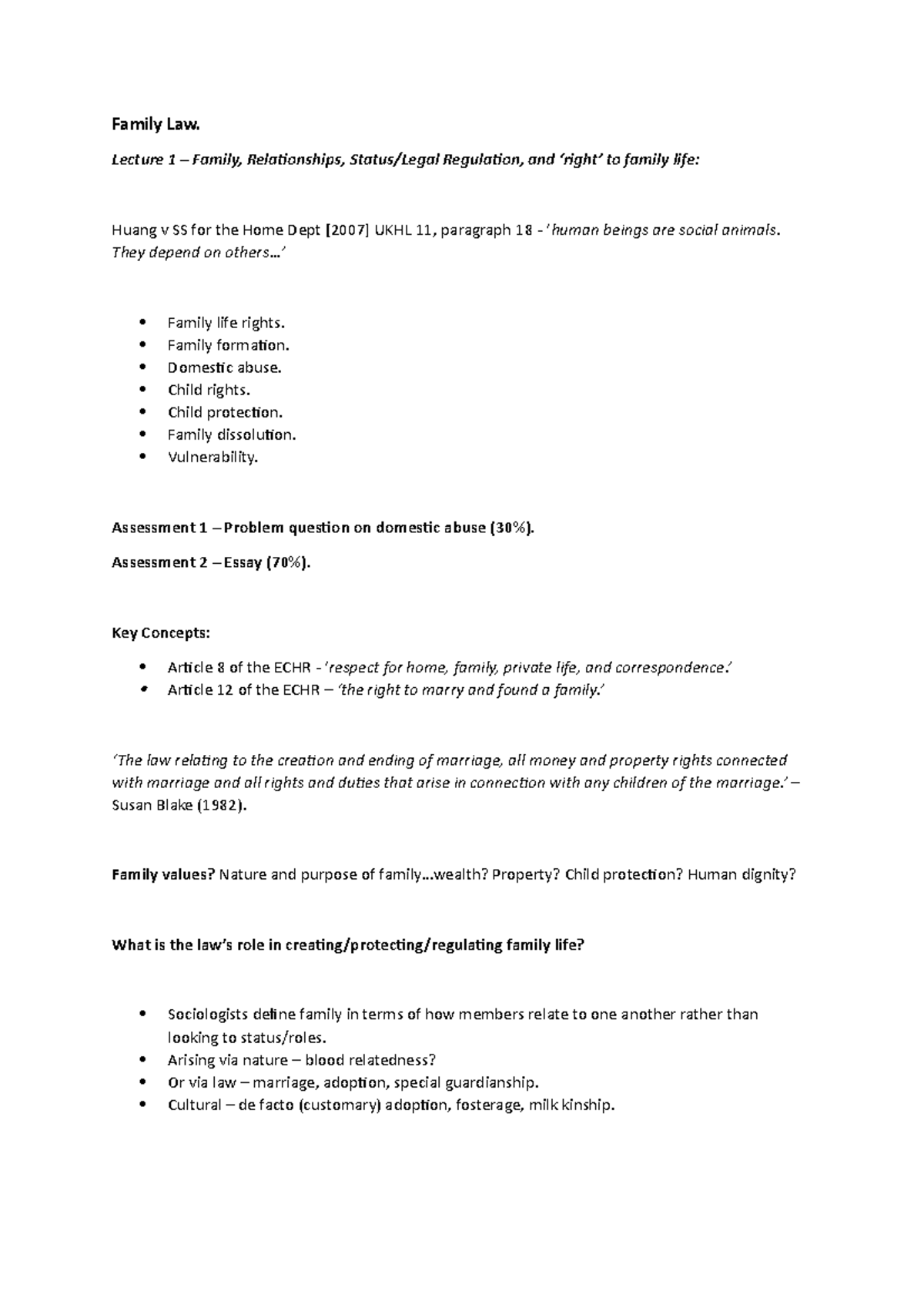 Family Law - Family, Relationships, Status Legal Regulation, and ‘right ...