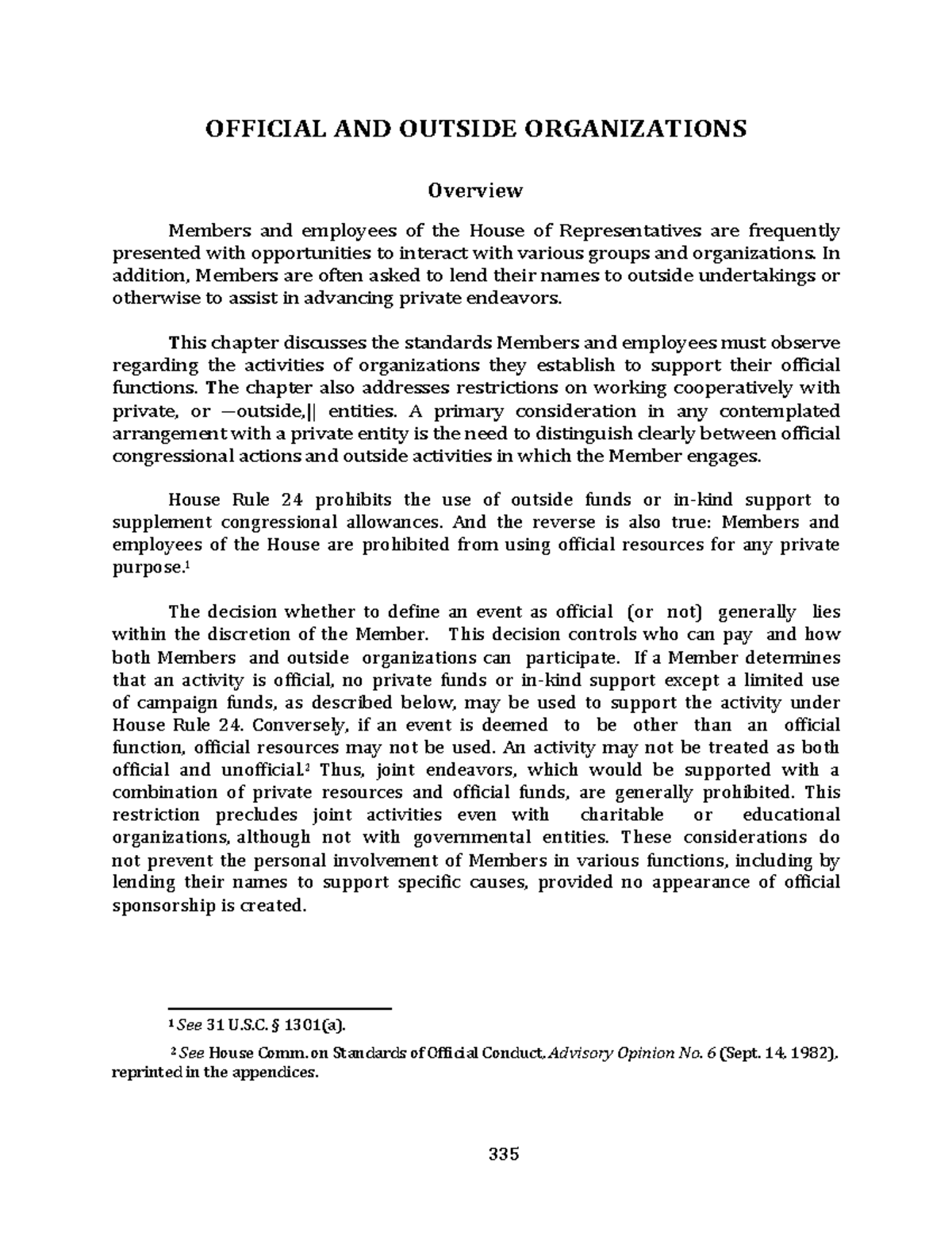 Solicitation of Funds From or on Behalf of Outside Organizations ...