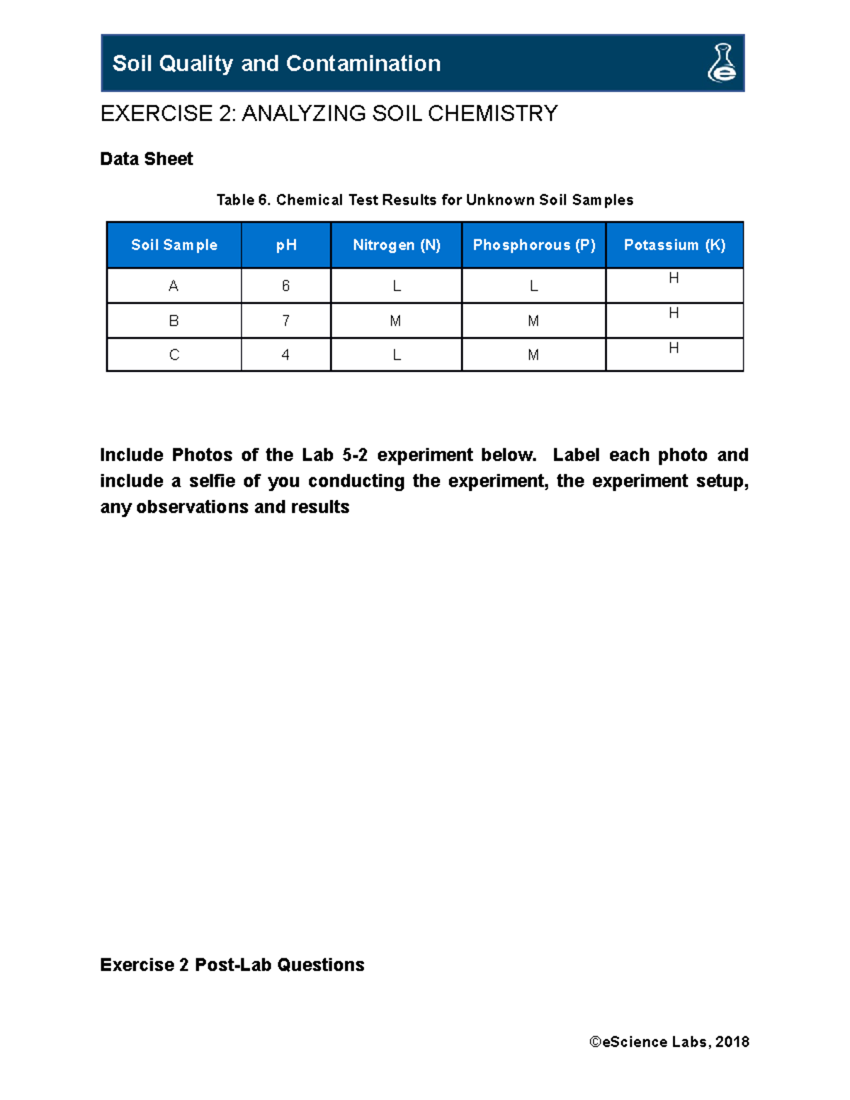 Lab 5 2 asiyahc - Lab assignment 5 - EXERCISE 2: ANALYZING SOIL ...