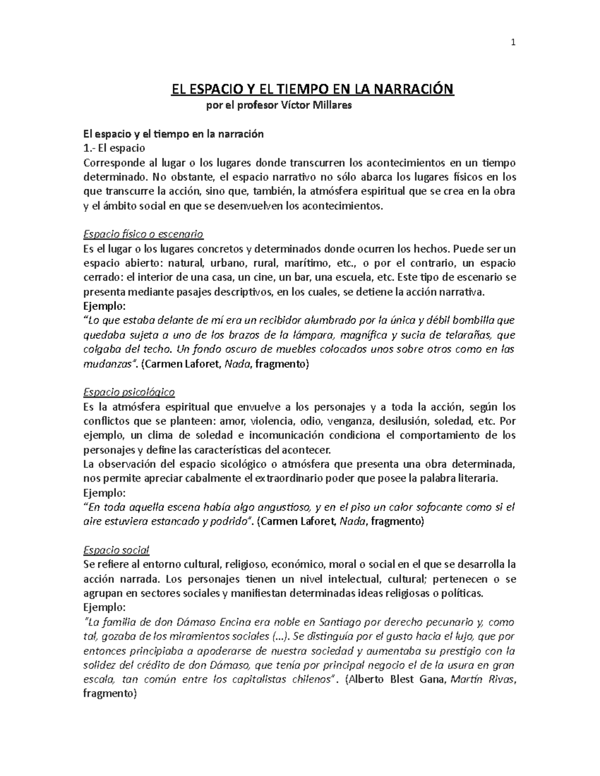 EL Espacio Y EL Tiempo EN LA NarracióN - 1 EL ESPACIO Y EL TIEMPO EN LA ...