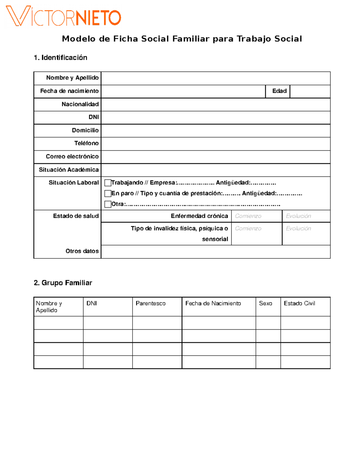 Modelo-Informe-Social CON PERSONAS DEMANDAS POR - Modelo de Ficha ...