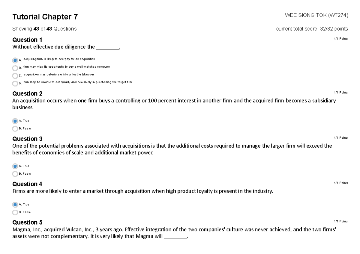 2021-05 BB309 Strategic Management - Course Networking Week 10 - Tutorial Chapter 7 WEE SIONG ...
