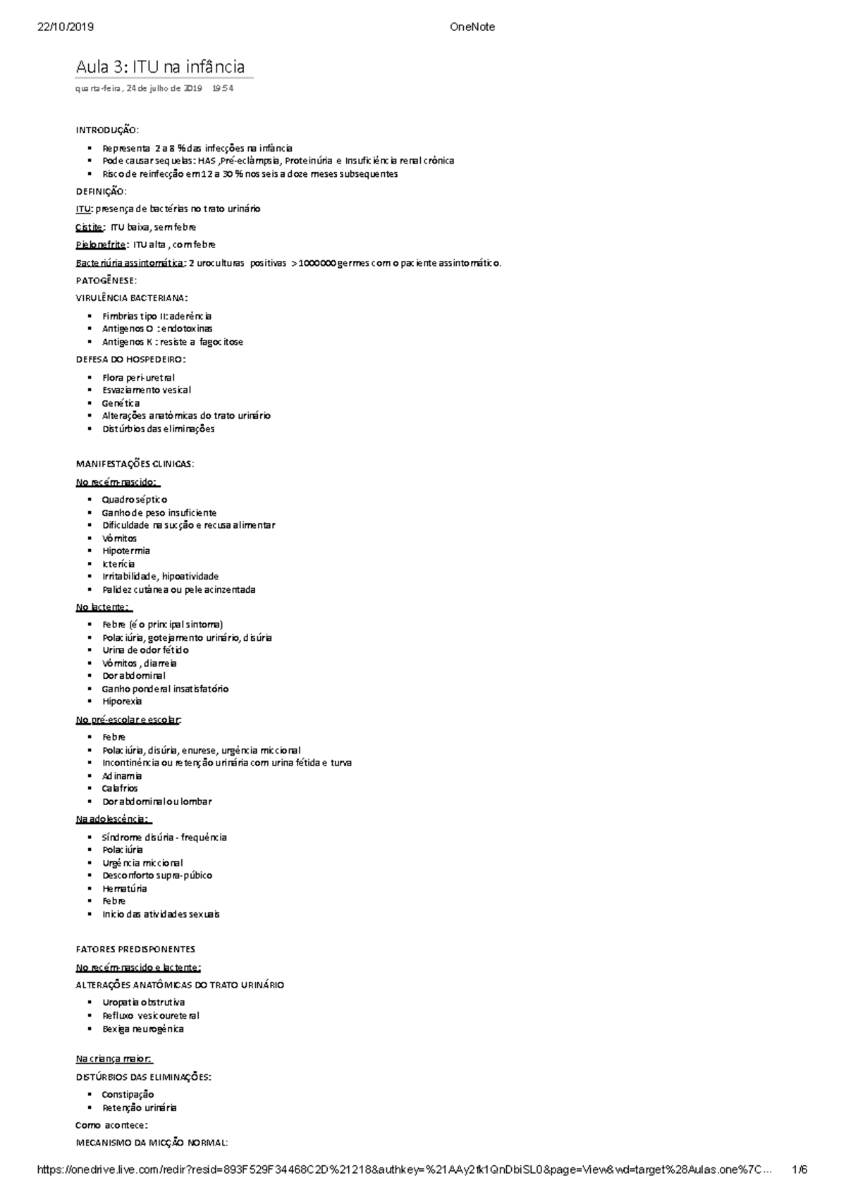 ITU infancia - Resumo INTERNATO MÉDICO II - Warning: TT: undefined function: 32 Aula 3: ITU na ...