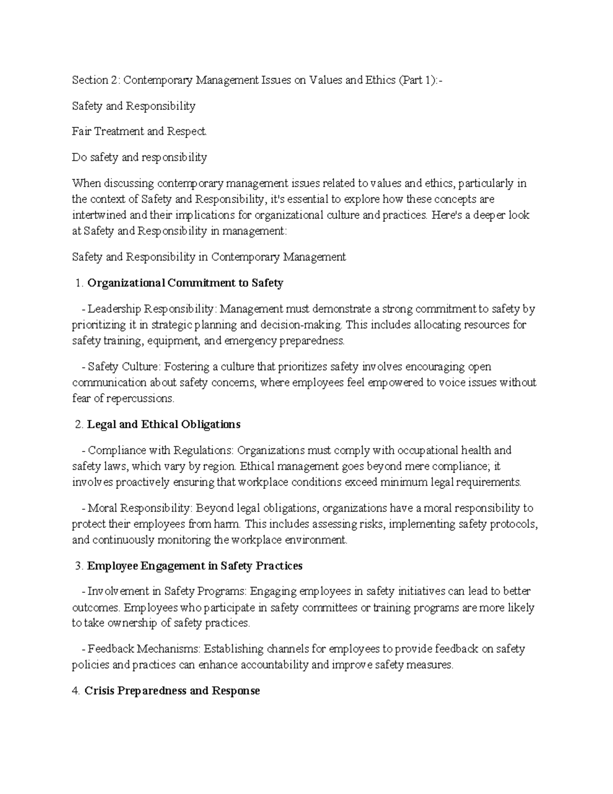 Contemporary - ethics - Section 2: Contemporary Management Issues on ...