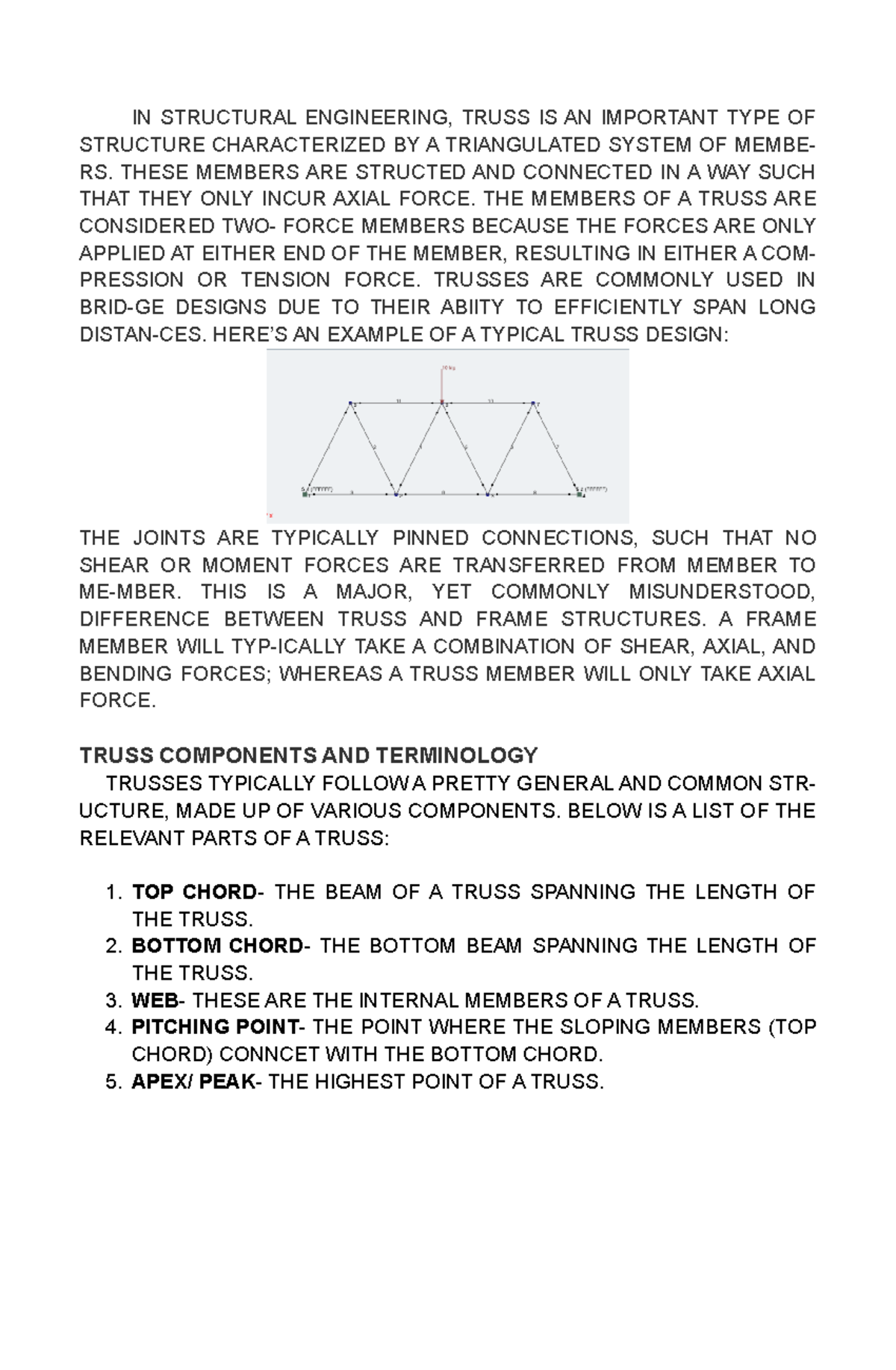 IN Structural Engineering - IN STRUCTURAL ENGINEERING, TRUSS IS AN ...