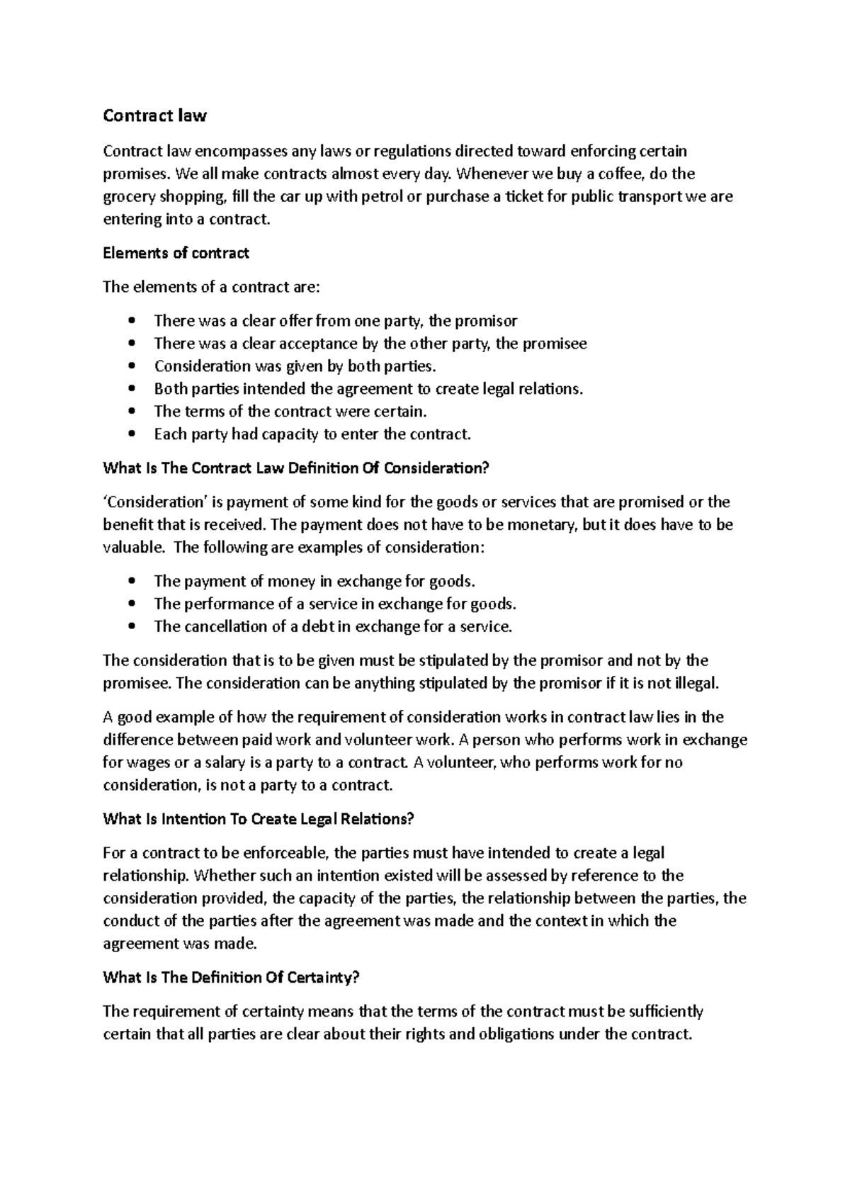 Contract law - Contract law Contract law encompasses any laws or ...