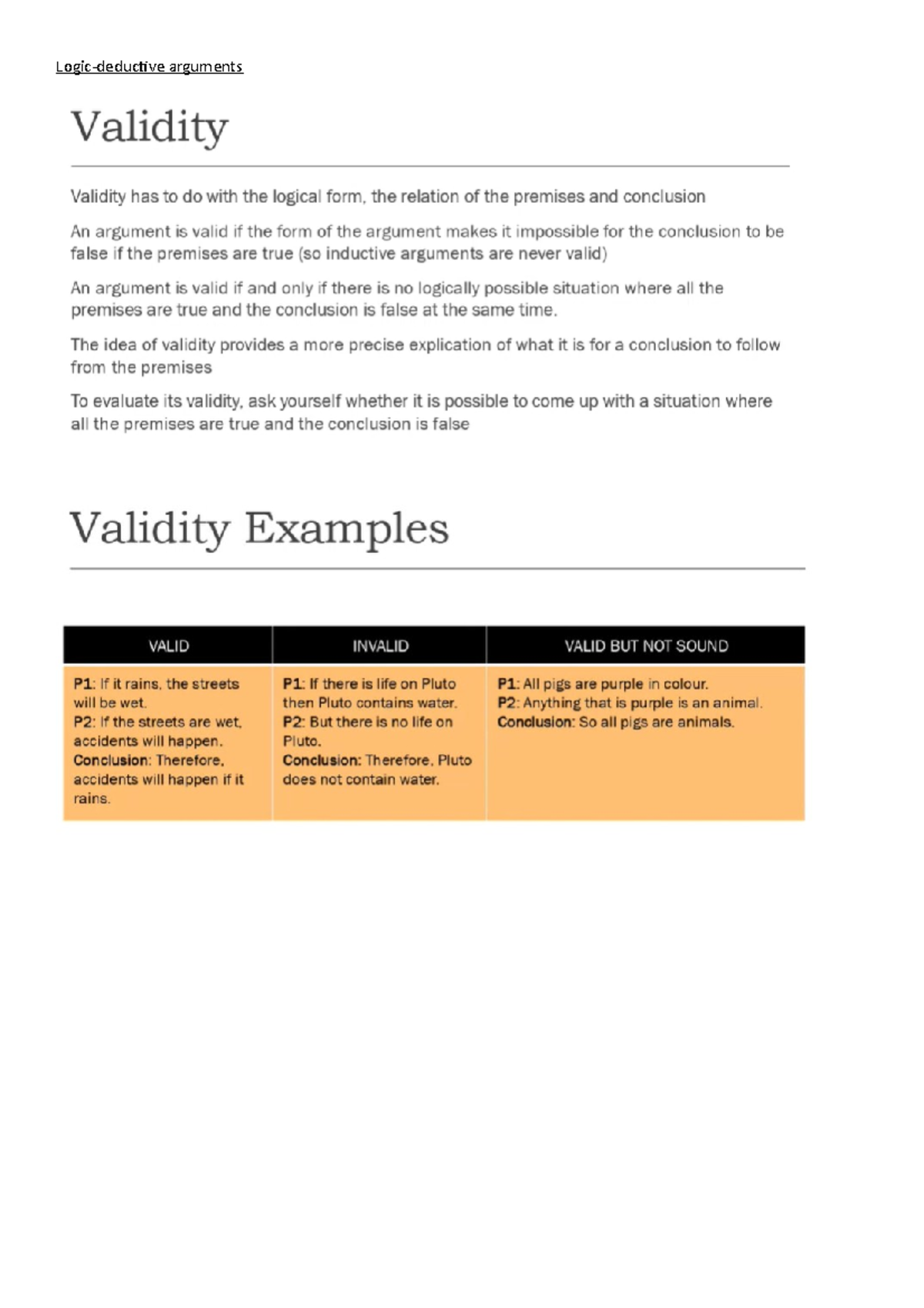 Logic-deductive arguments - FIL 155 - Studocu