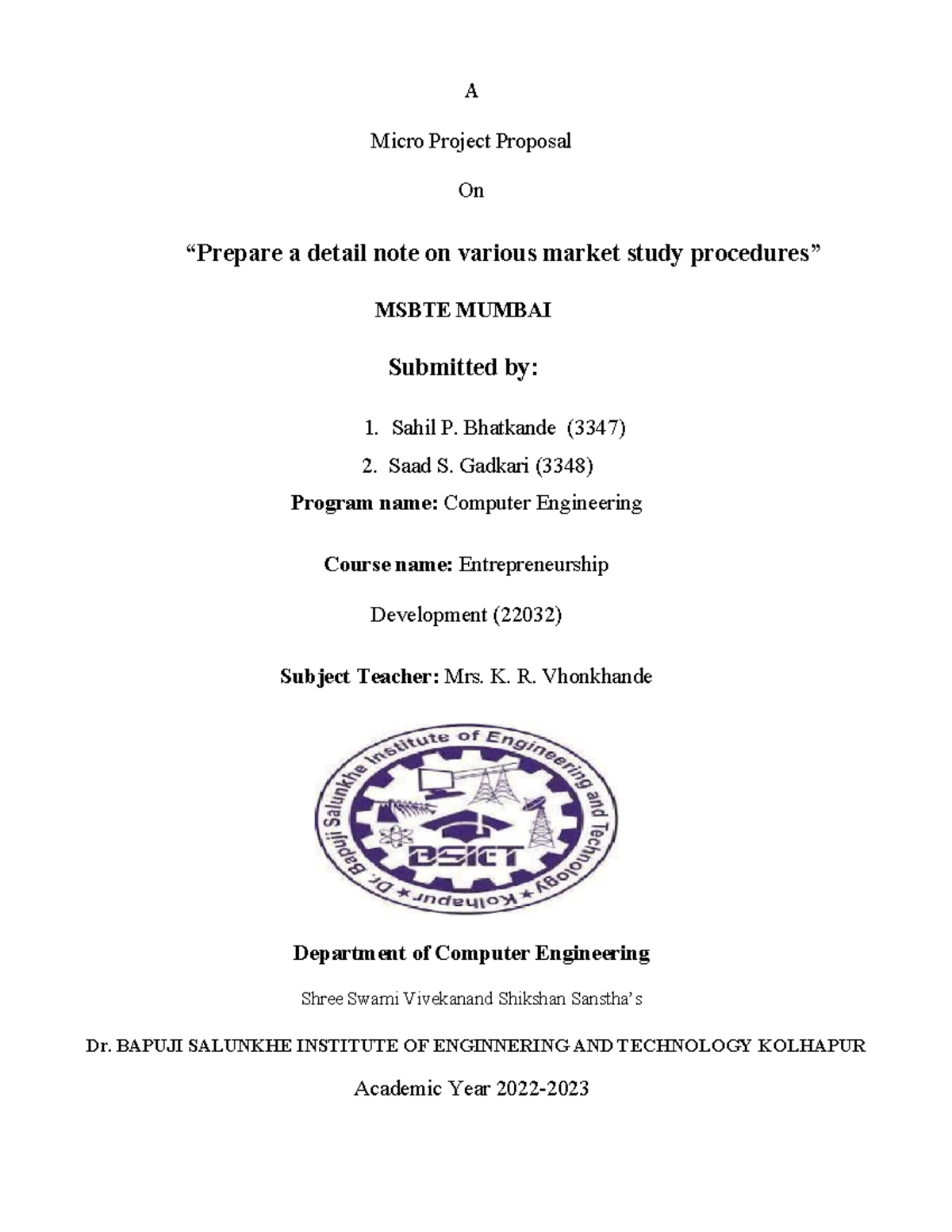 EDE proposal 3347 - uuvuytfytyt - A Micro Project Proposal On “Prepare ...