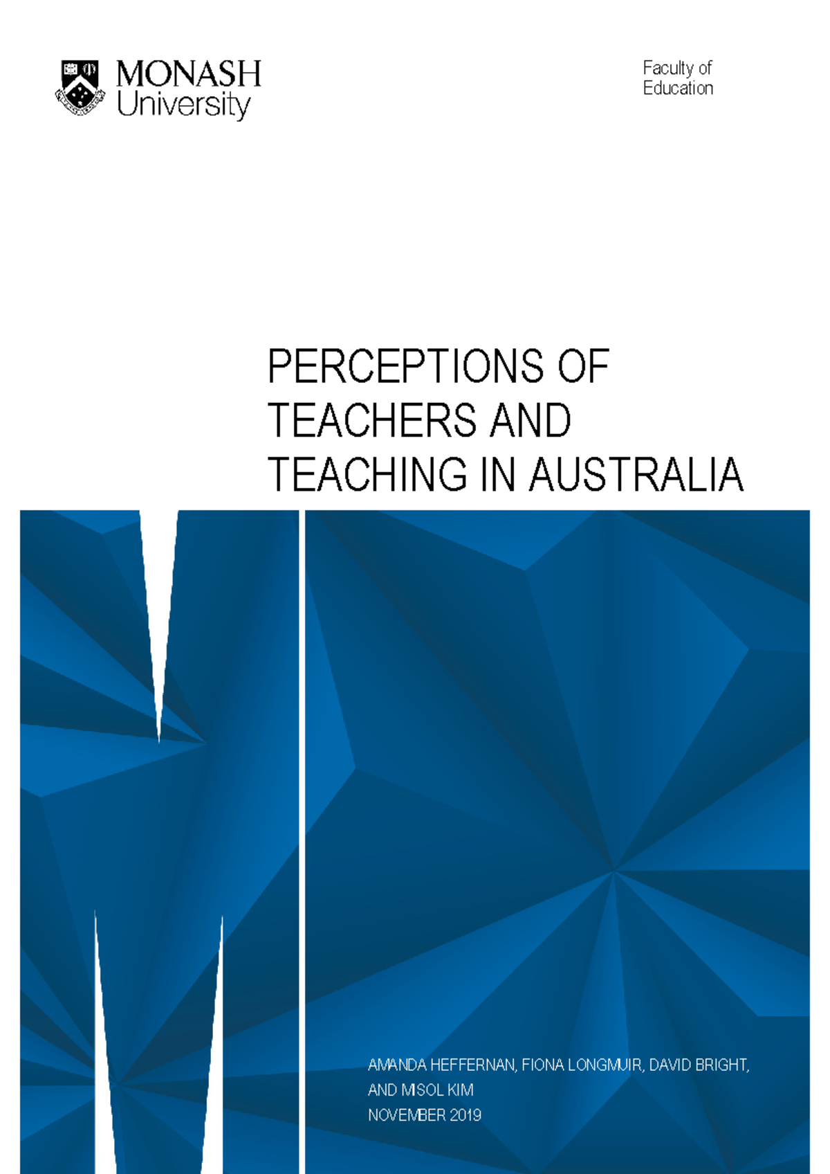 Perceptions of Teachers and Teaching in Australia report Nov 2019 ...