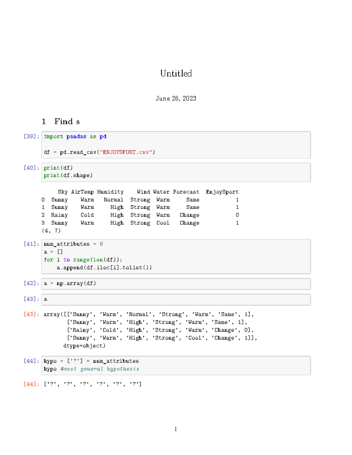 Fins - final - Untitled June 26, 2023 1 Find s [39]: import pandas as ...