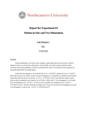 Physics 2 Experiment 14 - Report for Experiment Title of the Experiment ...