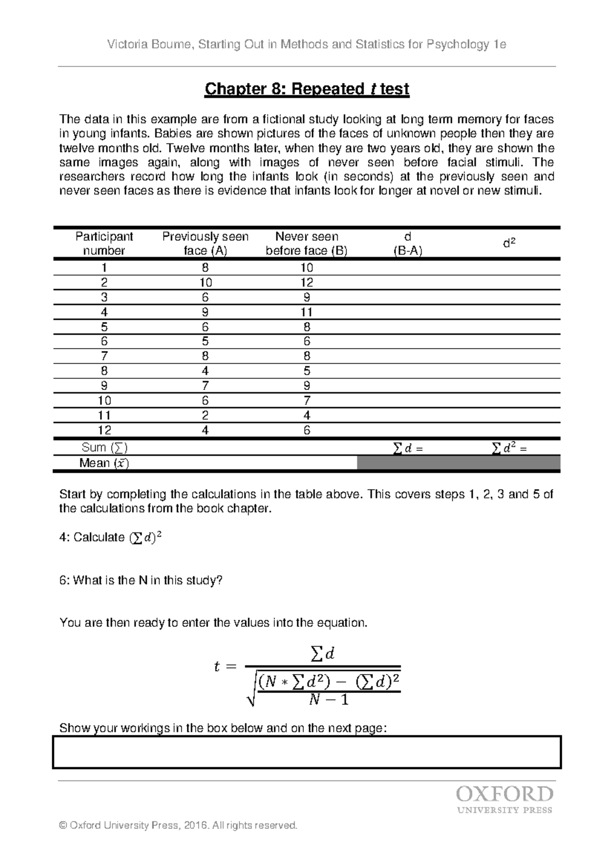 Ch8 rep t PDF - casca - Victoria Bourne, Starting Out in Methods and ...