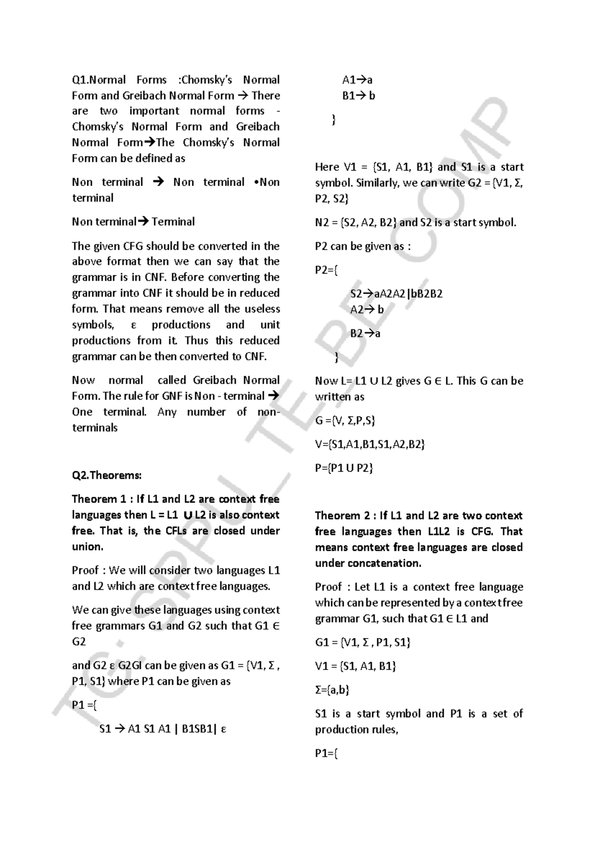 TOC End Sem 2023-Micro (Fly High Inc - Q 1 .Normal Forms :Chomsky's ...